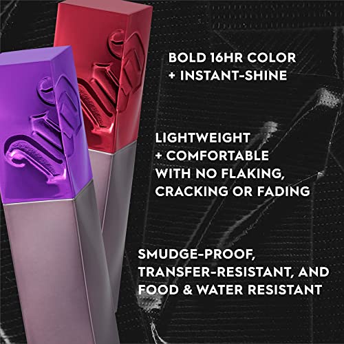 URBAN DECAY Vice Lip Bond - Glossy Full Coverage Liquid Lipstick - Long-Lasting One Swipe Color - Smudge-Proof - Transfer-Proof - Water-Resistant - High Shine Finish – Law of Attraction, 0.2 oz