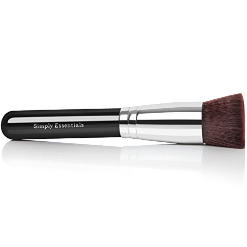 KABUKI PROFESSIONAL MAKEUP BRUSH With Big Flat Top for Liquid, Cream Mineral, & Powder Foundation & Face Cosmetics, Quality Design, Carrying Case & E-Book Included, Great For Gifts!