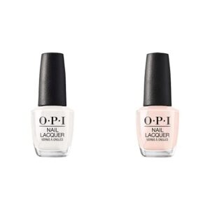 opi nail lacquer, bubble bath & funny bunny bundle, nude nail polish, 0.5 fl oz