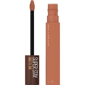 maybelline new york superstay matte ink liquid lipstick, coffee edition, chai genius, 0.17 ounce