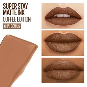 Maybelline New York SuperStay Matte Ink Liquid Lipstick, Coffee Edition, Chai Genius, 0.17 Ounce