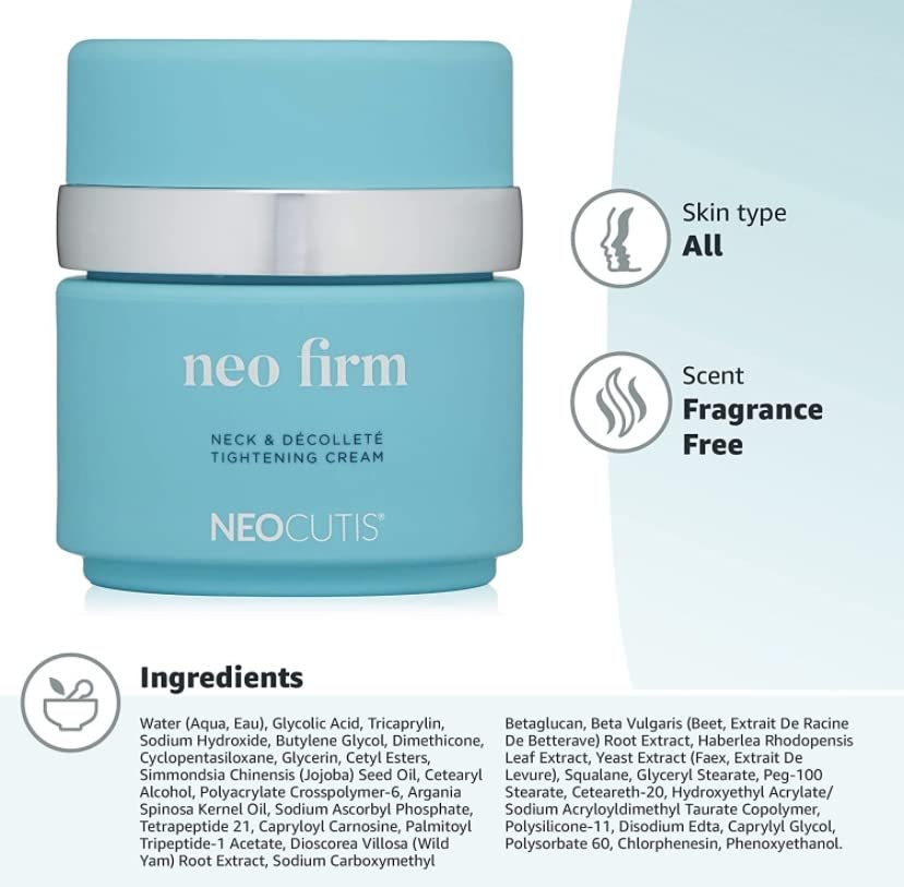 Neocutis Neo Firm - Neck and Décolleté Firming Cream - Skin Tightening and Anti-Aging - 50ml