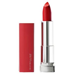 maybelline color sensational made for all lipstick, crisp lip color & hydrating formula, red for me, red, 1 count