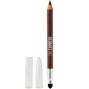 maybelline new york line express sharpenable wood pencil eyeliner, brownish black, 1 count