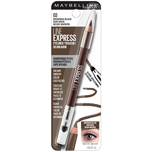 Maybelline New York Line Express Sharpenable Wood Pencil Eyeliner, Brownish Black, 1 Count