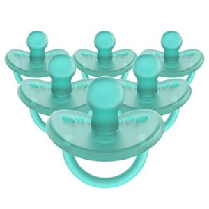 evenflo balance + orthodontic pacifier (6 months+, 6pk, aqua)