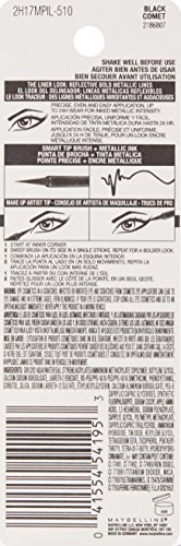 Maybelline New York Master Precise Ink Metallic Liquid Liner, Black Comet, 0.06 Fluid Ounce