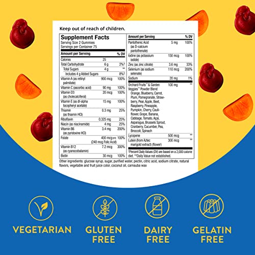 Nature’s Way Alive! Men’s 50+ Gummy Multivitamins, High Potency Formula, Supports Whole Body Wellness*, Fruit Flavored, 150 Gummies