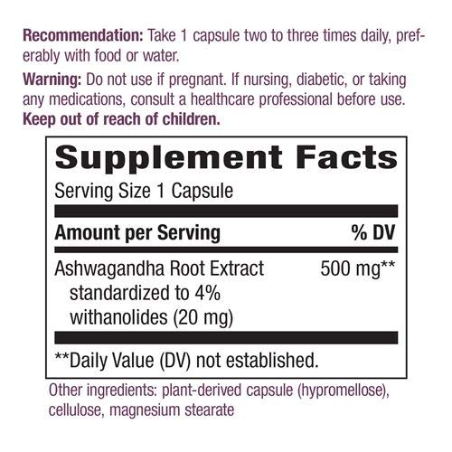 Natures Way Ashwagandha Standardized Extract 60 Vcaps ( 2 PACK )