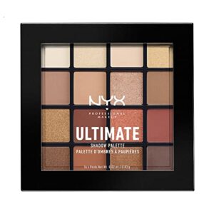 nyx professional makeup ultimate shadow palette, eyeshadow palette – warm neutrals