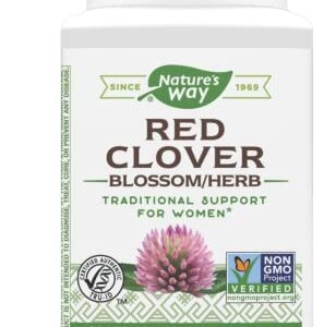 Nature's Way Red Clover Blossom Herb, Traditional Women's Health Support*, 800 mg per serving, 100 Vegan Capsules