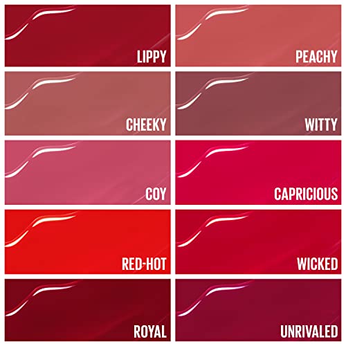 Maybelline Super Stay Vinyl Ink Longwear No-Budge Liquid Lipcolor, Highly Pigmented Color and Instant Shine, Royal, Deep Wine Red Lipstick, 0.14 fl oz, 1 Count