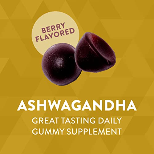 Nature’s Way Ashwagandha Gummies, Reduces Stress*, Adaptogenic Herb*, 125 mg Per Serving, Berry Flavored, 90 Gummies