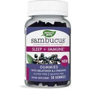 nature’s way sambucus sleep + immune gummies, with melatonin, 50 gummies