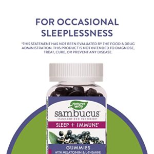 Nature’s Way Sambucus Sleep + Immune Gummies, With Melatonin, 50 Gummies