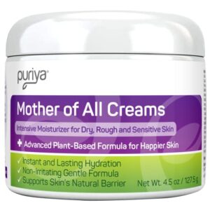 puriya hydrating, soothing, therapeutic multi purpose daily intensive moisturizer with honey, shea butter for dry, irritated, sensitive hand, skin, body, long lasting, plant based mother of all creams