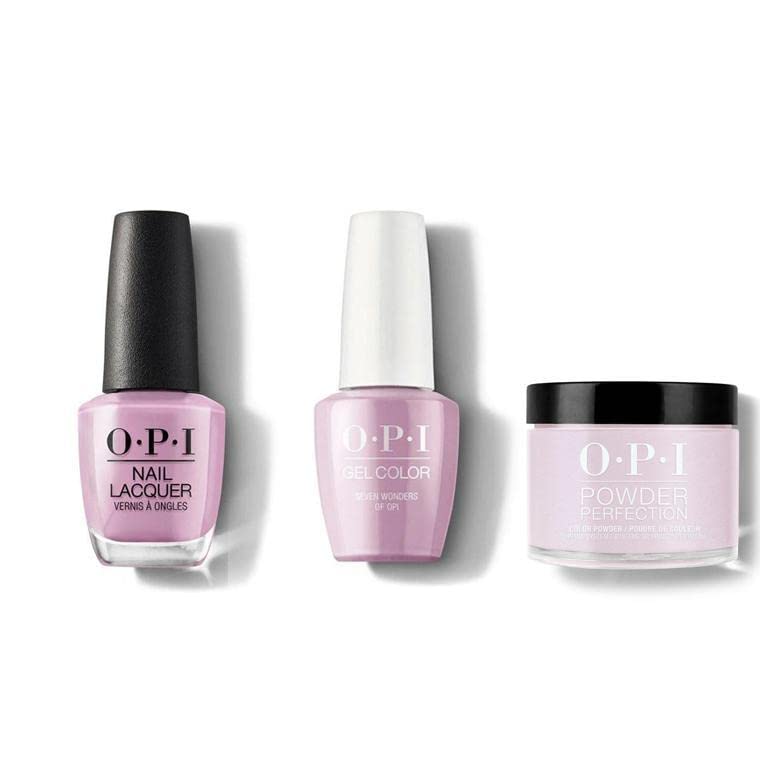 NAIL ART STICKER WITH MATCHING GEL, NAIL POLISH AND DIP COMBO COLOR: Seven Wonders Of OPl