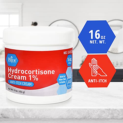 Medpride Hydrocortisone 1% Anti Itch Cream - Maximum Strength Instant Itch Relief Cream For Mosquito Bites, Eczema, Dermatitis, Skin Infections & Hemorrhoids - Suitable For Sensitive Skin- 16 oz