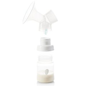 Evenflo Feeding Breast Pump Adapter to Balance Plus Wide Neck Baby Bottle (Pack of 2), White (5142112)