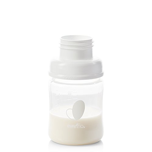 Evenflo Feeding Breast Pump Adapter to Balance Plus Wide Neck Baby Bottle (Pack of 2), White (5142112)