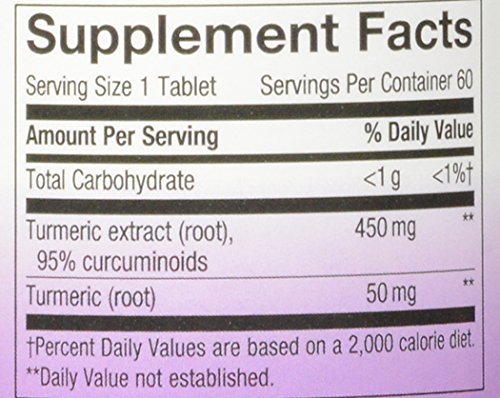 Nature's Way Premium Turmeric Extract, Joint Health Support* Supplement, Vegan, 60 Tablets