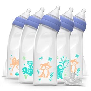 balance + angled standard neck bottle 9oz 6pk with balance + pacifier sample