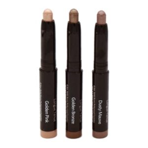 bobbi brown mini long-wear cream shadow stick set – dusty mauve, golden pink, vanilla