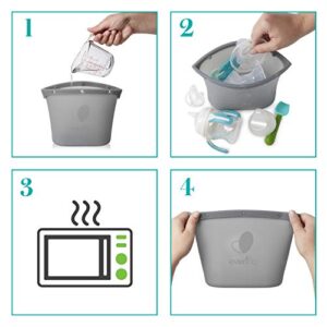 Silicone Steam Sanitizing Bag, Grey