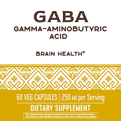 Nature's Way GABA Gamma-Aminobutyric Acid, Supports Brain Health*, 60 Capsules