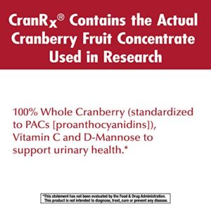 Nature's Way CranRx Gummies Urinary Health* BioActive Cranberry +, D-Mannose +, Vitamin C, 50 Gummies