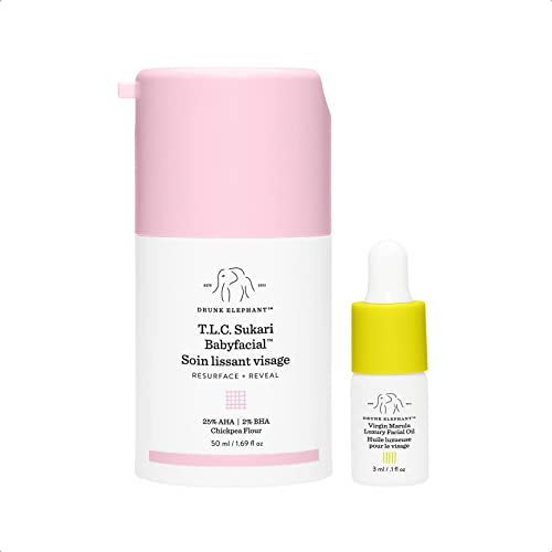 Drunk Elephant T.L.C. Sukari Babyfacial. AHA/BHA Face Mask for Great Skin Clarity, Texture and Tone for a Youthful Radiance (1.69 Fl Oz)