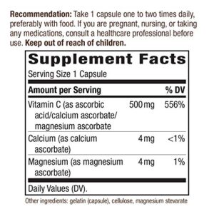 Nature's Way Buffered C-500 Mineral Ascorbate; 500 mg Vitamin C per Serving; 250 Capsules