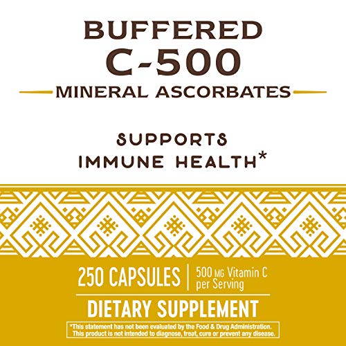 Nature's Way Buffered C-500 Mineral Ascorbate; 500 mg Vitamin C per Serving; 250 Capsules