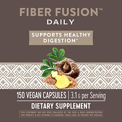 Nature's Way Fiber Fusion Daily Supplement, Digestive Support*, 150 Vegan Capsules