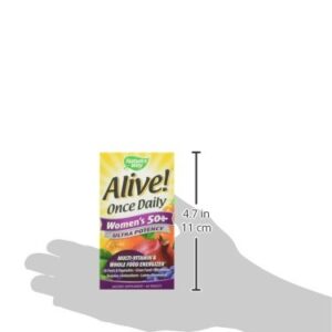 Nature's Way Alive!® Once Daily Women's 50+ Multivitamin, Ultra Potency, Food-Based Blends (60 mg per serving), 60 Tablets