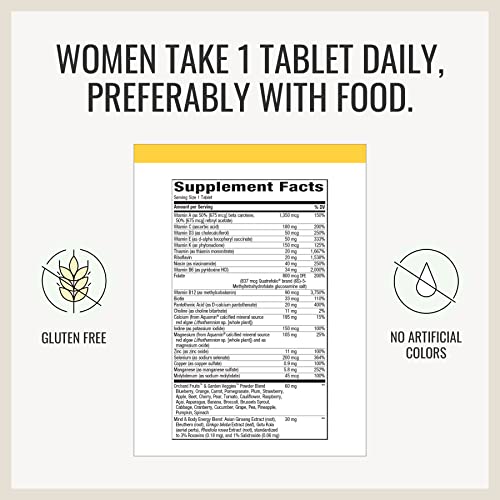 Nature's Way Alive!® Once Daily Women's 50+ Multivitamin, Ultra Potency, Food-Based Blends (60 mg per serving), 60 Tablets