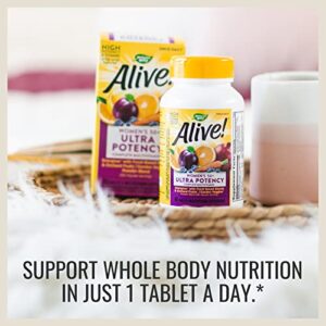 Nature's Way Alive!® Once Daily Women's 50+ Multivitamin, Ultra Potency, Food-Based Blends (60 mg per serving), 60 Tablets