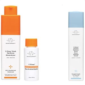 drunk elephant c-firma fresh day serum and b-hydra intensive hydration serum (1.69 fl oz), firming and brightening serum for damaged and aging skin and anti wrinkle serum for all skin types (set of 2)