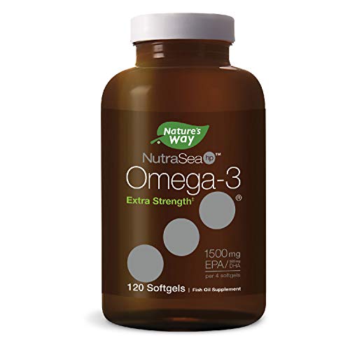 Nature's Way NutraSea HP Omega-3 Fish Oil 1500mg EPA + 500mg DHA Zesty Lemon Flavored 120 Softgels