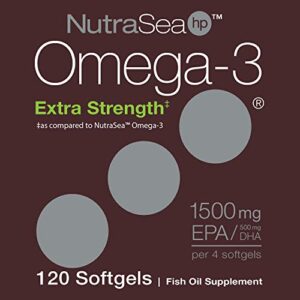 Nature's Way NutraSea HP Omega-3 Fish Oil 1500mg EPA + 500mg DHA Zesty Lemon Flavored 120 Softgels