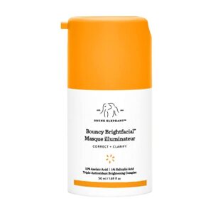 drunk elephant bouncy brightfacial leave-on face mask with azelaic acid and salicylic acid to correct and clarify skin (50ml / 1.69 fl oz)