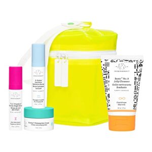 drunk elephant littles night out evening skin kit – night skin care set. beste no. 9 jelly cleaner, t.l.c. framboos glycolic night serum, b-hydra intensive hydration serum, protini peptide cream