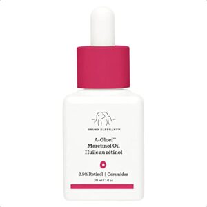 drunk elephant a-gloei virgin marula oil with retinol. anti-wrinkle treatment for youthful looking skin (30 ml / 1 fl oz)