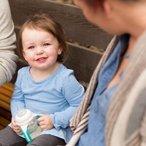 Evenflo Feeding Soft-flo Trainer Sippy Cup with Handle for Growing Baby and Toddler - Red/Teal, 5 Ounce (Pack of 2)