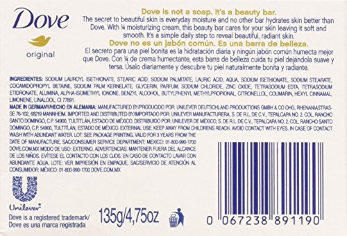 Dove White Cream Bar 4.75 Oz / 135 Gr (Pack of 12)