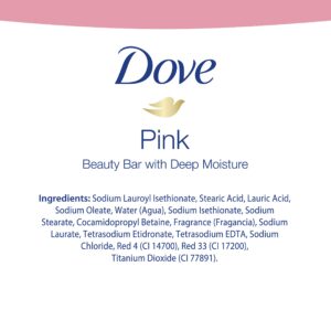 Dove Beauty Bar Gentle Skin Cleanser Pink 6 Bars Moisturizing for Gentle Soft Skin Care More Moisturizing Than Bar Soap 3.75 oz