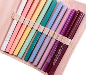 colourpop colour me obsessed eyeliner roll-up set, 13 piece set