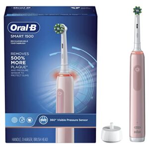 oral-b smart 1500 electric toothbrush, pink