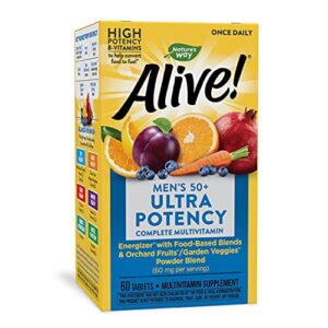 alive! once daily men’s 50+ ultra – 60 tablets by nature’s way