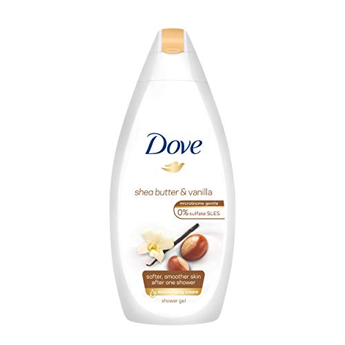 Dove Purely Pampering Body Wash, Shea Butter with Warm, White, Vanilla, 16.9 Oz (Pack of 4)